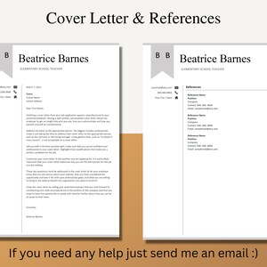 Teacher Resume Template for Word and Pages, 1, 2 and 3 Page Resume ...