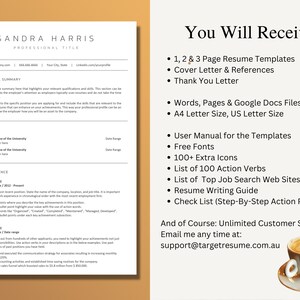 ATS Friendly Resume Template, Google Docs, Word and Mac Pages Resume ...