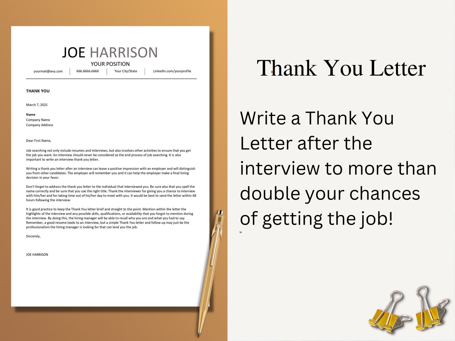 ATS Friendly Resume Template, Modern Resume Template for Word and Pages ...