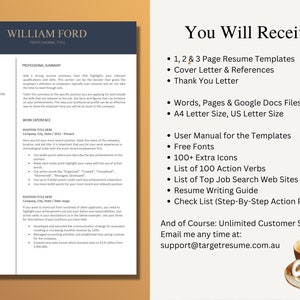 Modern Executive Resume Template for Google Docs, Word and Apple Pages ...