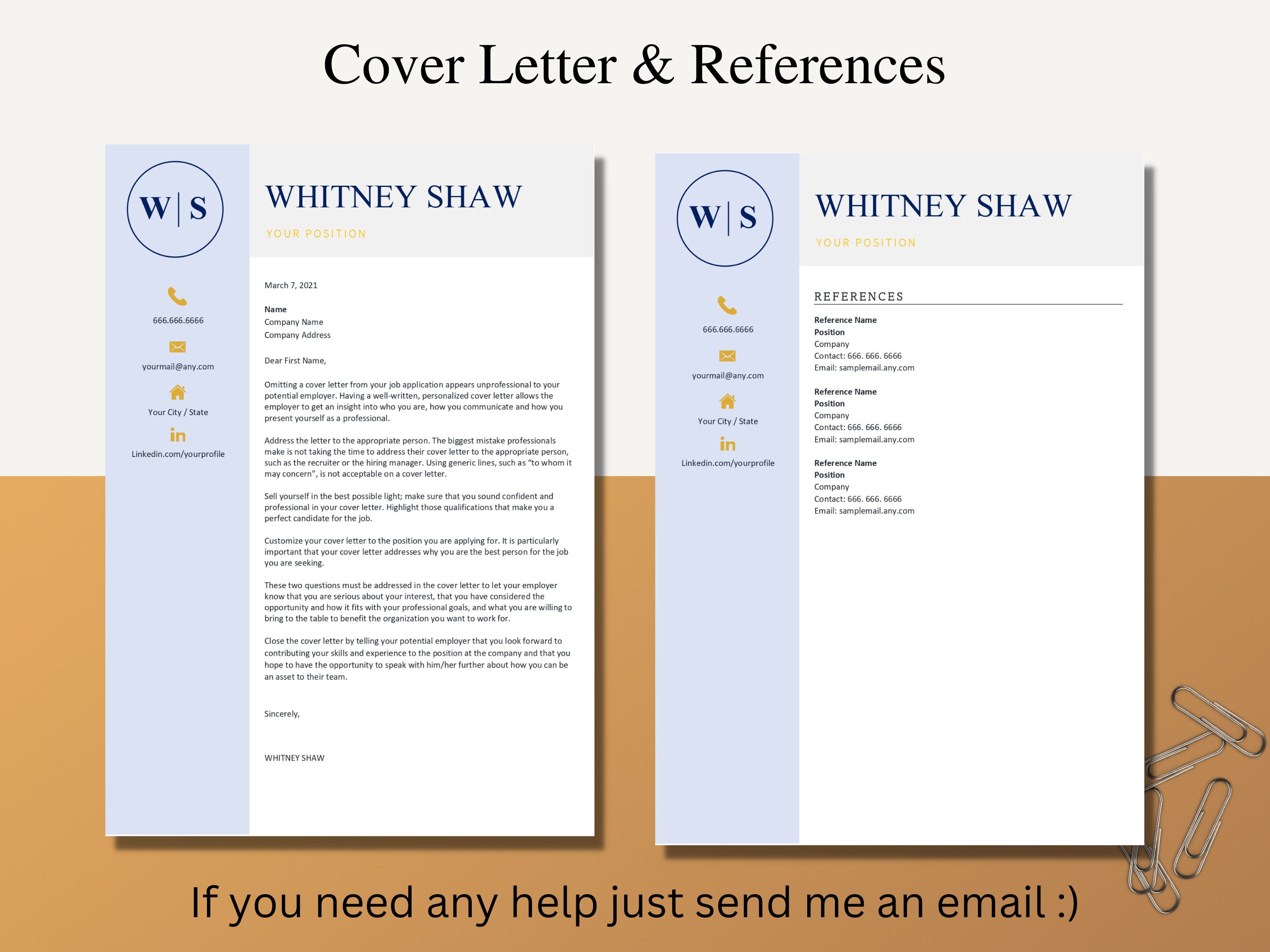 Creative, Modern Resume Template for MS Word and Mac, 1,2 and 3 Page ...