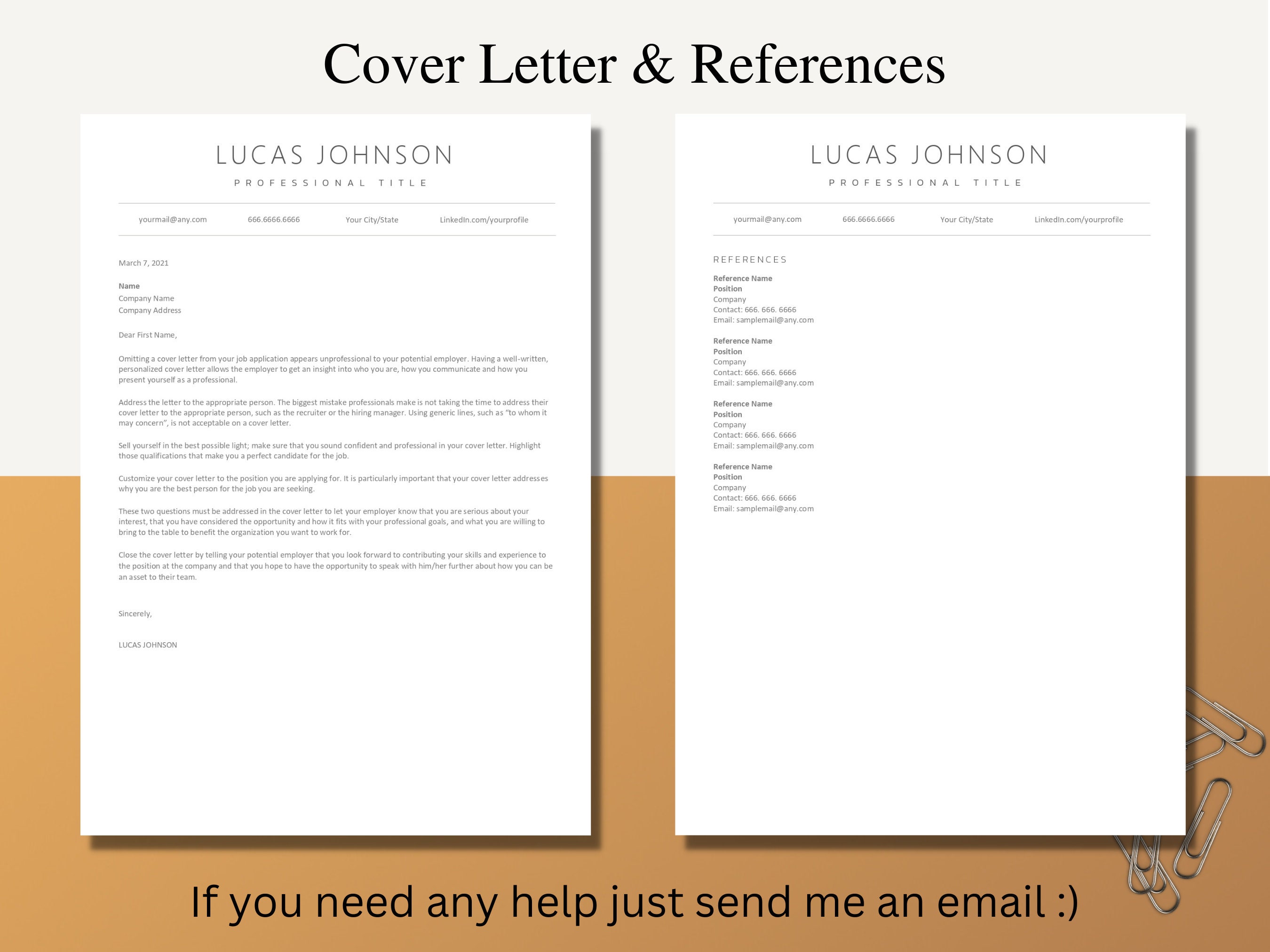 ATS Friendly Resume Template for Word & Pages, Highly Professional ...