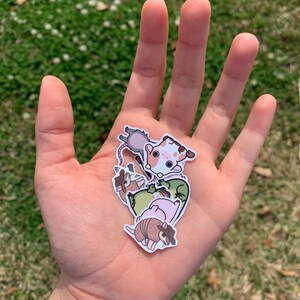 10 Pack Woebegone Animal Mini Sticker Flakes / Cute Funny Frog Cow ...