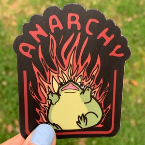 2 Pack Revolution Stickers / Flaming Possum Sticker / Burning Frog ...