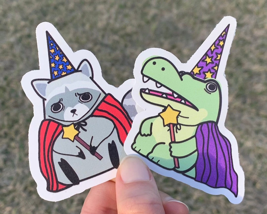 Wizard Raccoon and Alligator Pack / Cute Funny Silly Weird Magic ...