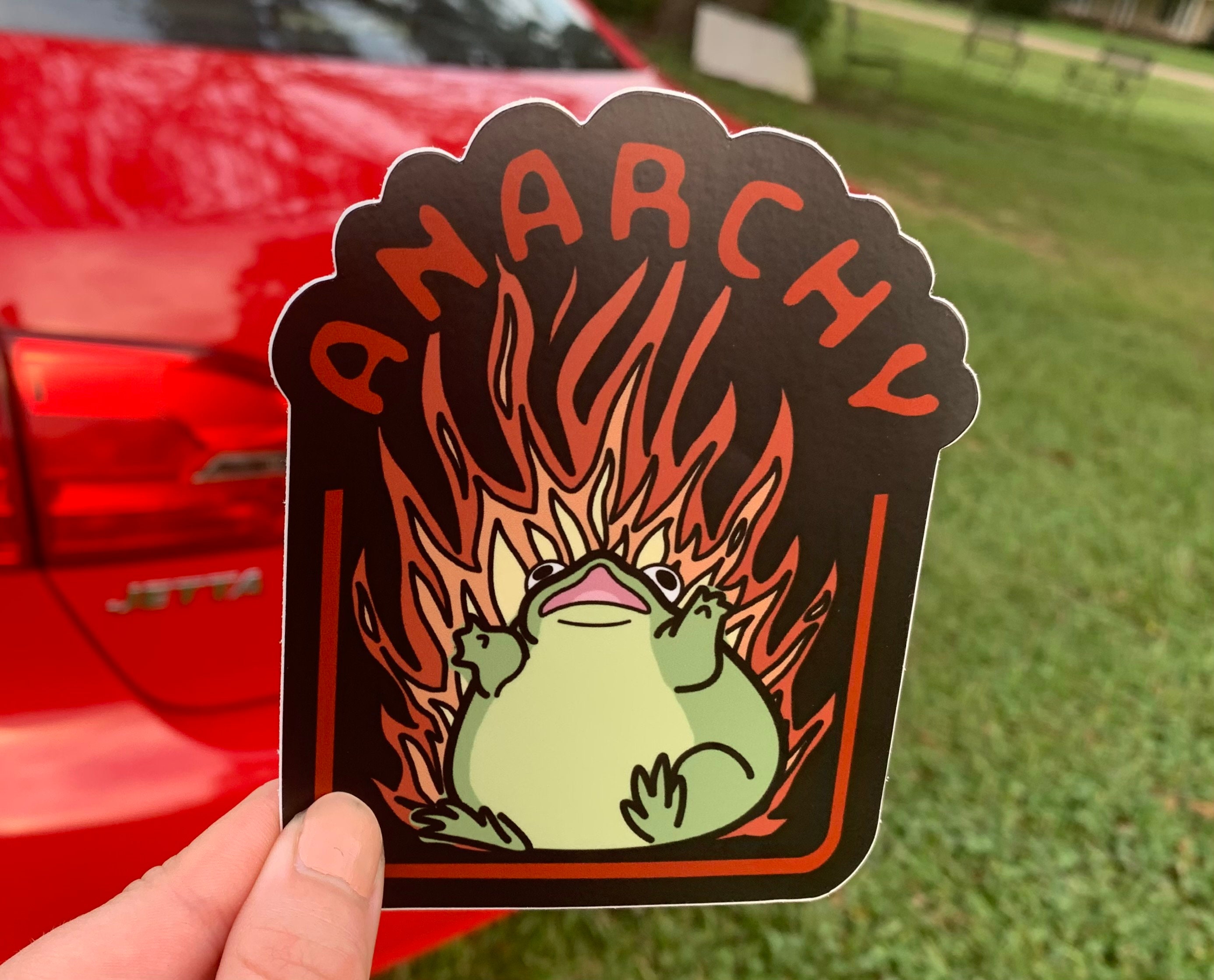 2 Pack Eat the Rich Opossum Anarchy Frog Bumper Stickers / - Etsy