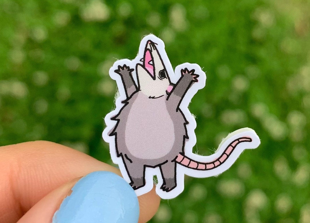 No Rats Sticker Angry Opossum - Vinyl Sticker - Waterproof Sticker For ...