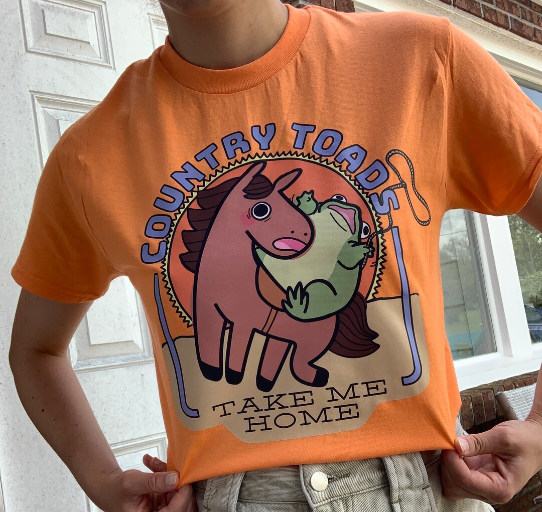 Country Toads Take Me Home T Shirt / Cute Funny Frog Lover Shooting Gun ...