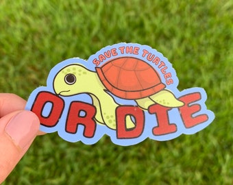 Save the Turtles Sticker - Etsy