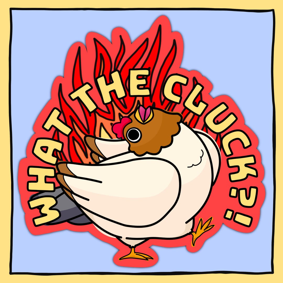 What the Cluck Funny Chicken Sticker | Cute Farm Animal Sothern Girl ...