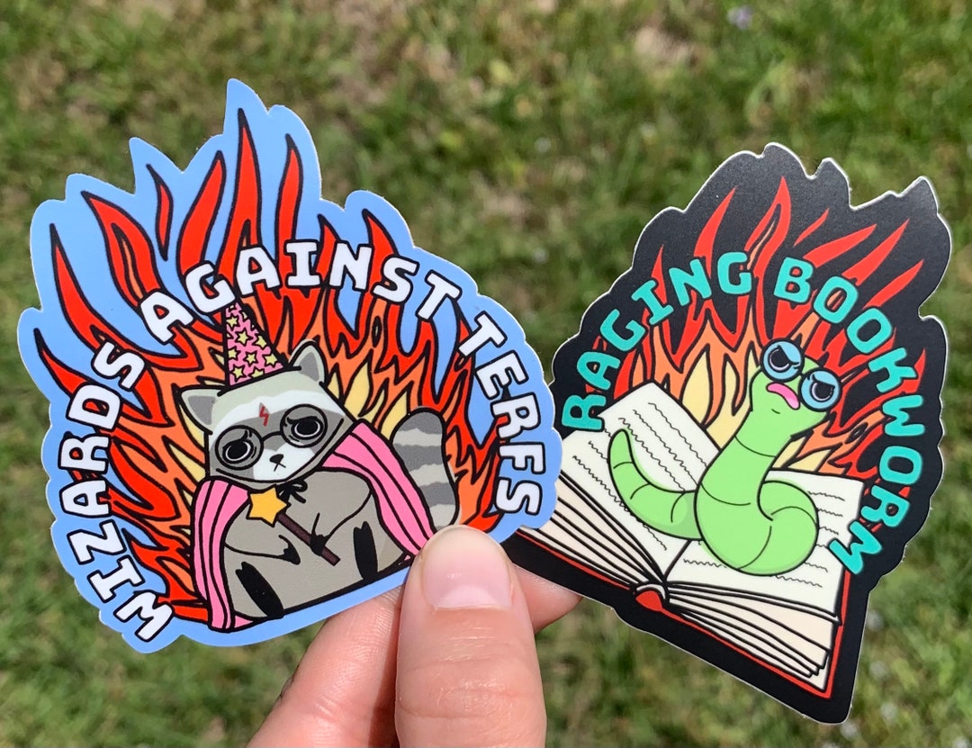 2 Pack Queer Ally Magic Fantasy Reader Stickers / Cute Funny Anti JK ...
