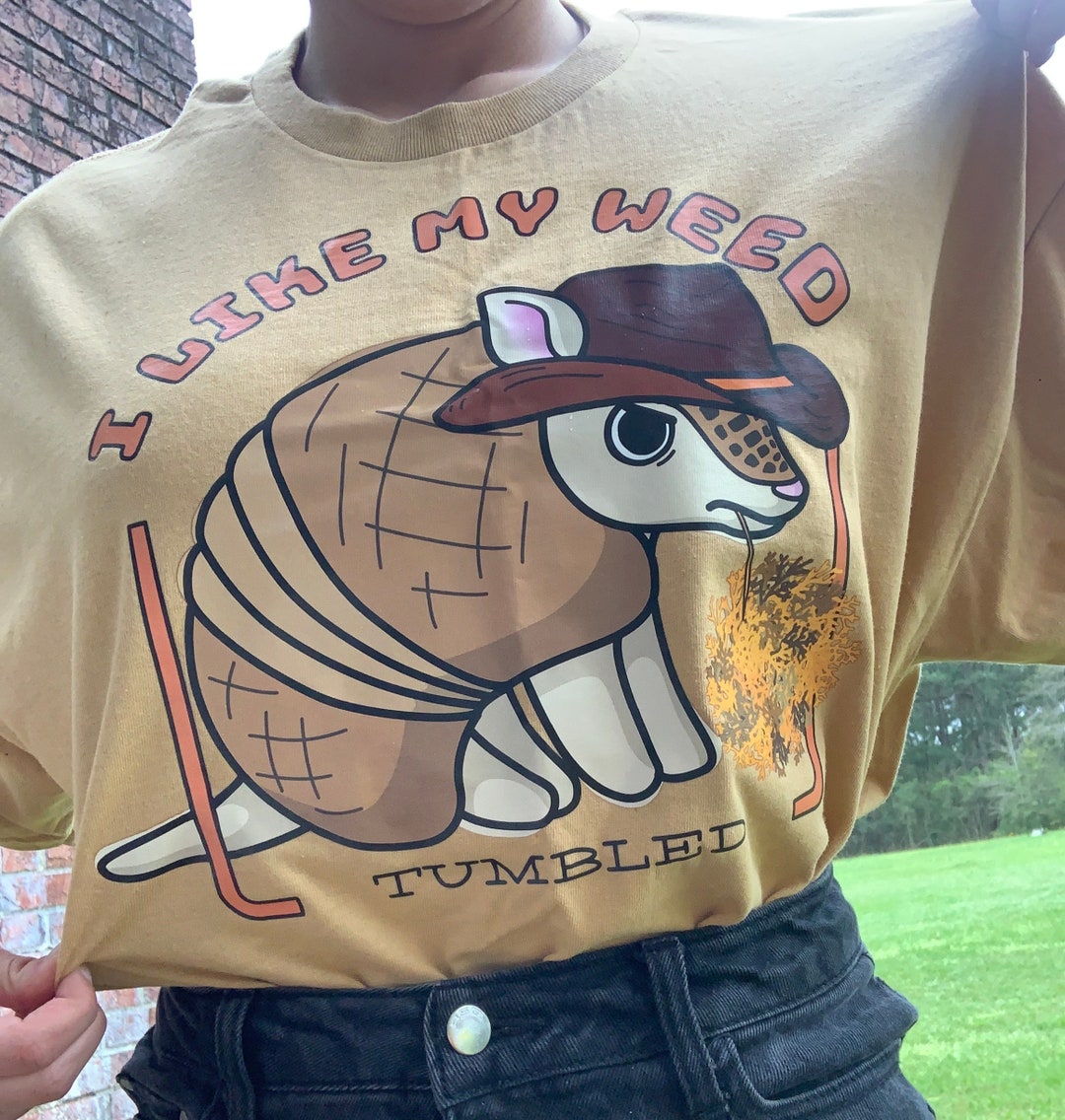 I Like My Weed Tumbled Cowboy Armadillo T Shirt / Cute Funny Western ...