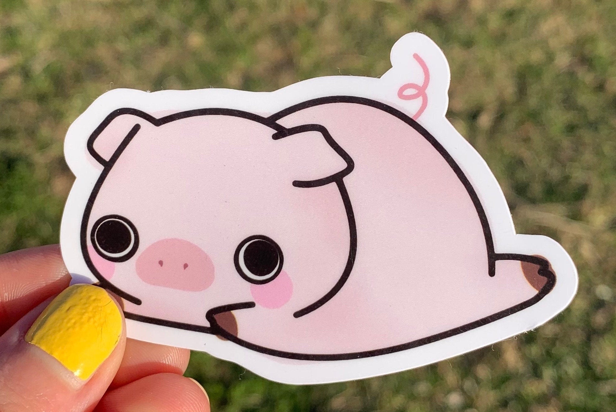 Flying Pig Sticker / Cute Funny Kawaii Spring Stickers / - Etsy
