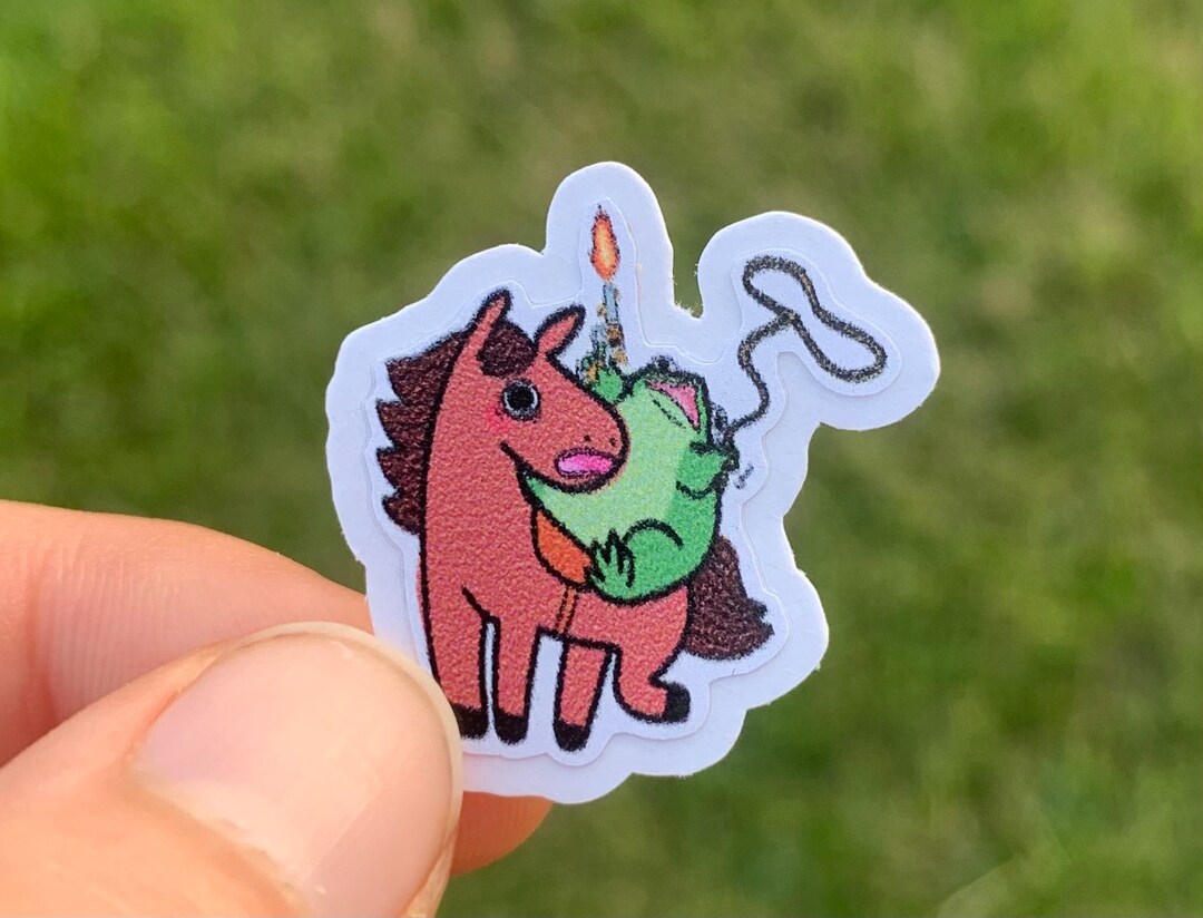 10 Pack Cowboy Frog Riding a Horse Mini Sticker Flakes / Cute Funny ...