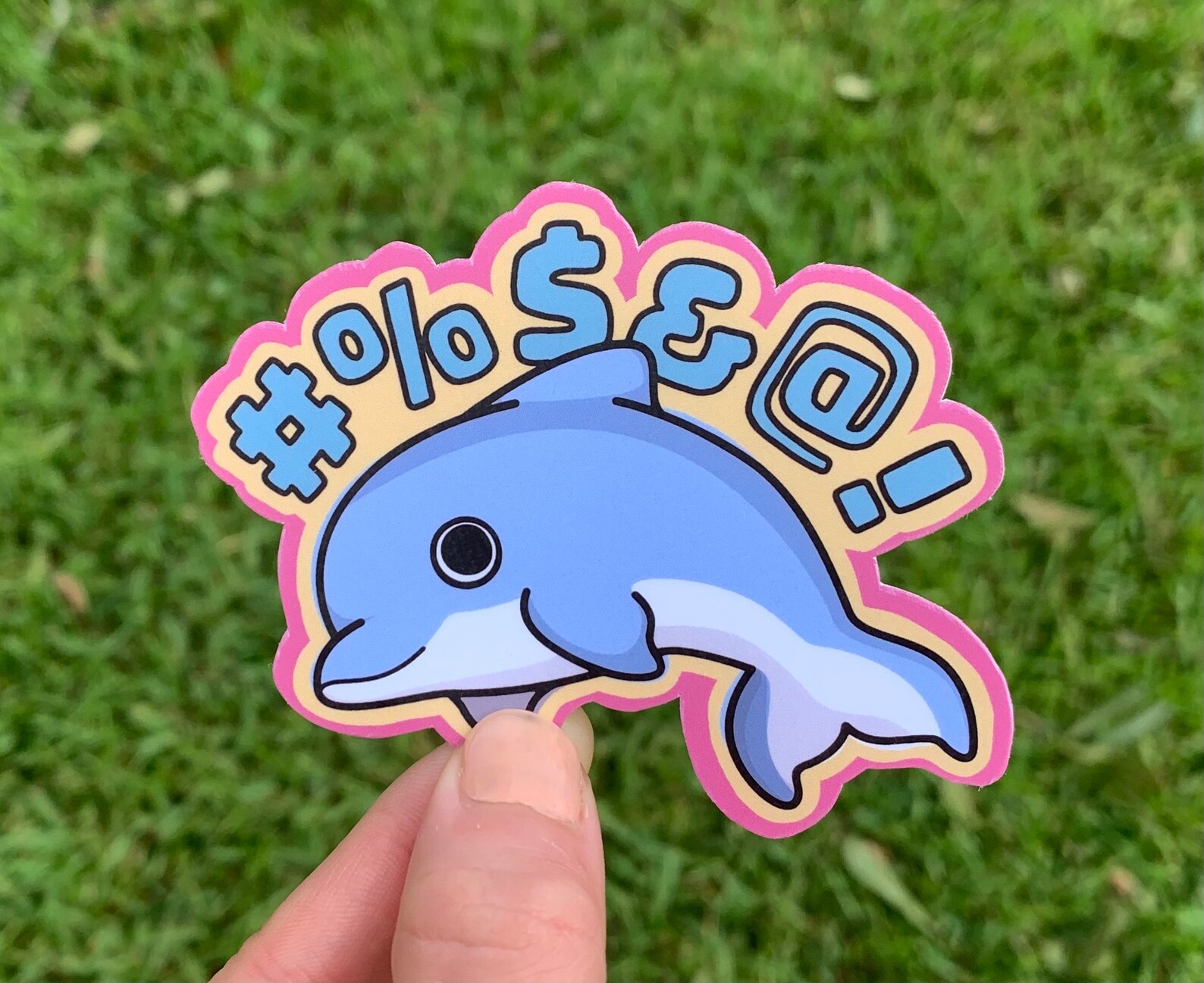 Censored Curse Word Dolphin Screech Sticker / Funny Gen Z Meme | Etsy