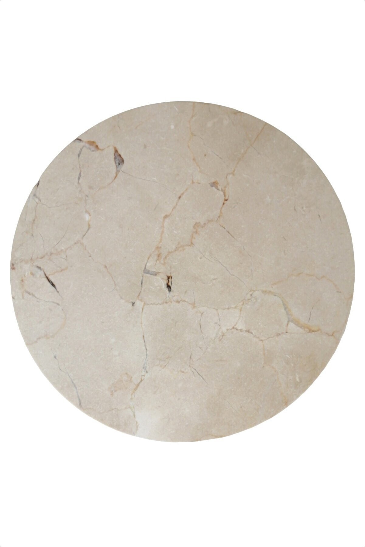 Beige Marble Round Charcuterie Tray, Stone Cutting Board for Kitchen ...