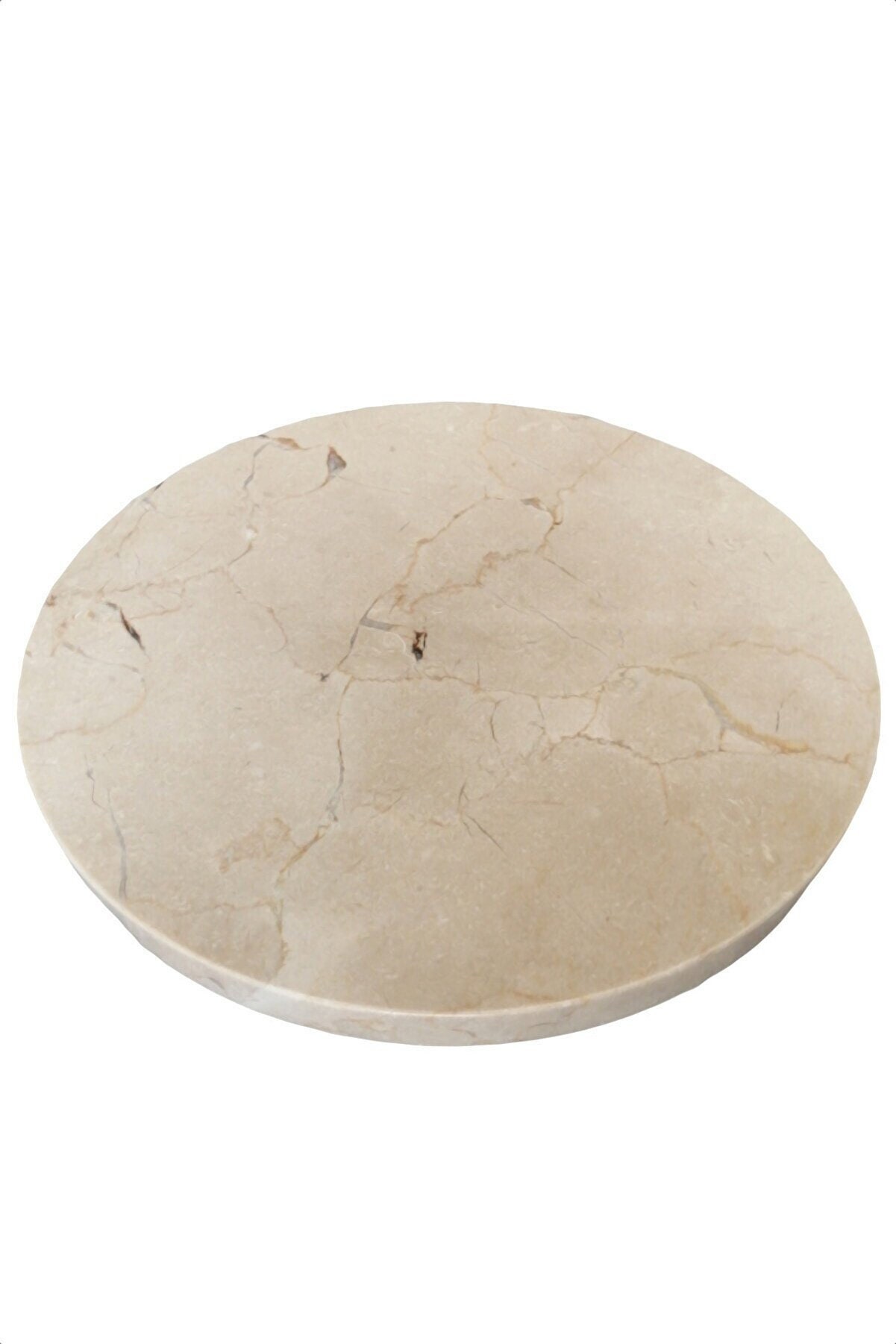 Beige Marble Round Charcuterie Tray, Stone Cutting Board for Kitchen ...