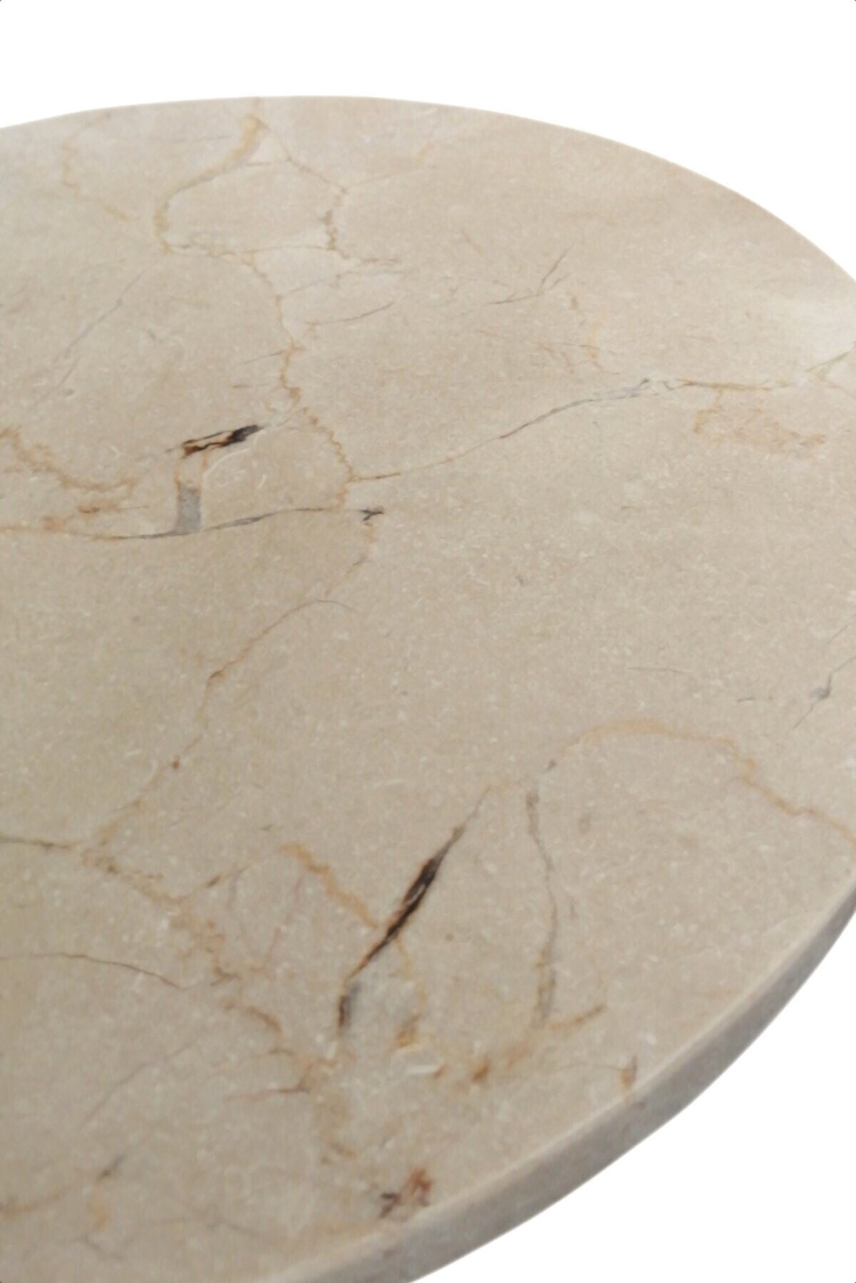Beige Marble Round Charcuterie Tray, Stone Cutting Board for Kitchen ...