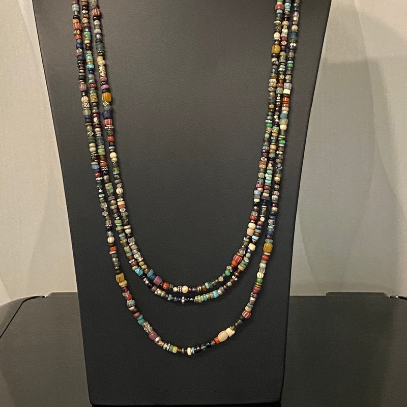 Long Beaded Necklace - Etsy