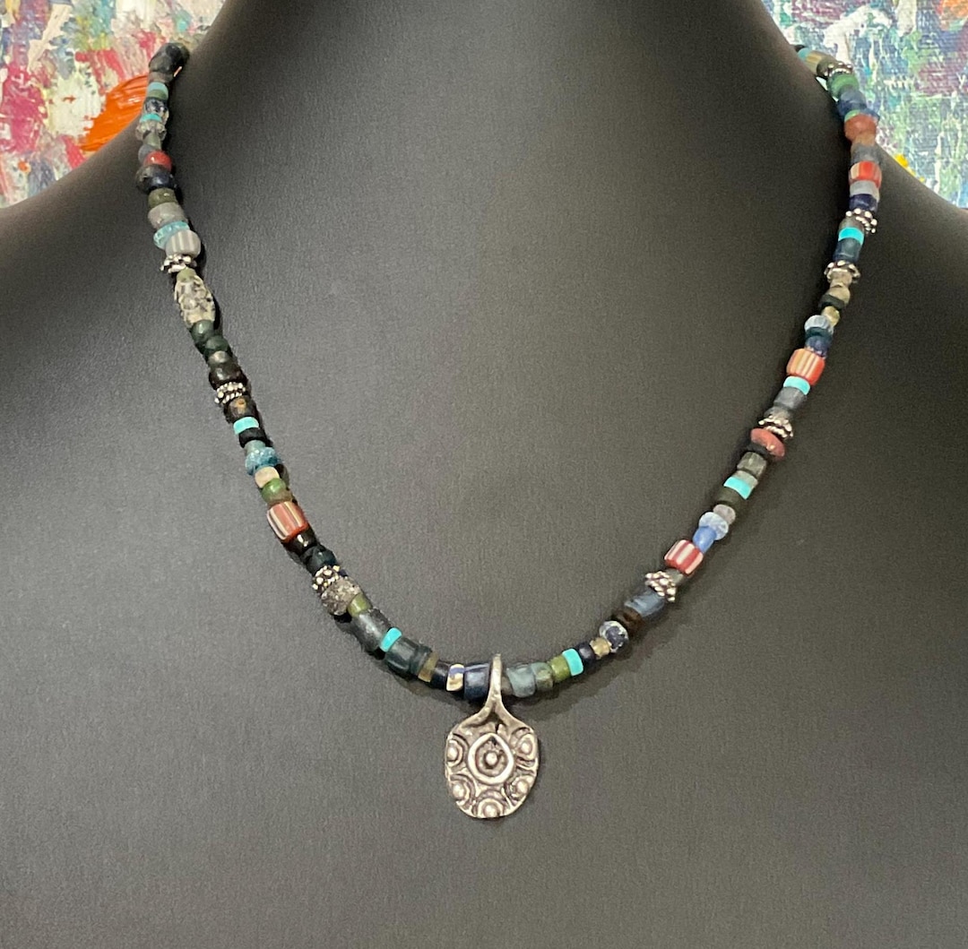 All Ancient 2,000 Year Old Beads With Gooseberry & Silver Accent Beads ...