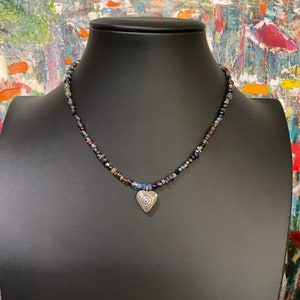 Karen Hill Tribe 97% Sterling Silver BOHO UNISEX Distressed Heart Charm ...