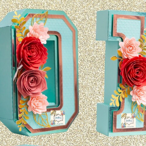 3d Numbers Svg Pdf and Studio Including 3 Layers and Flowers | Etsy