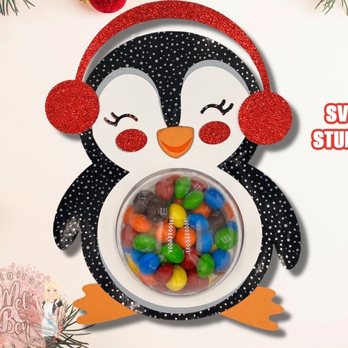 Penguin Candy Holder Ornament Christmas Party Digital File - Etsy