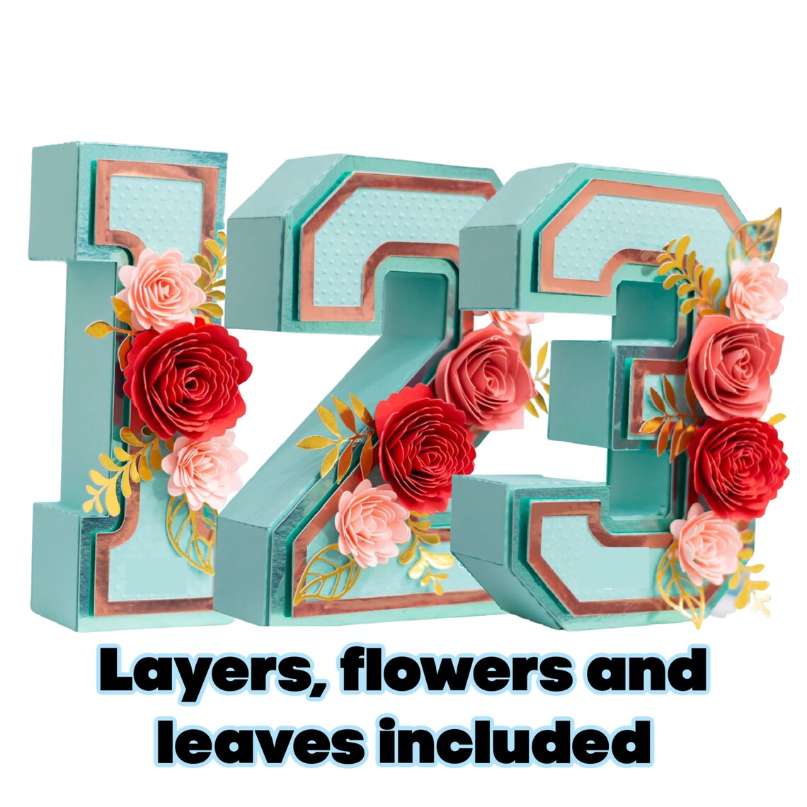 Bundle 3D Alphabet and Numbers, A-Z 0-9 Shaker and Layered, SVG Cutting ...