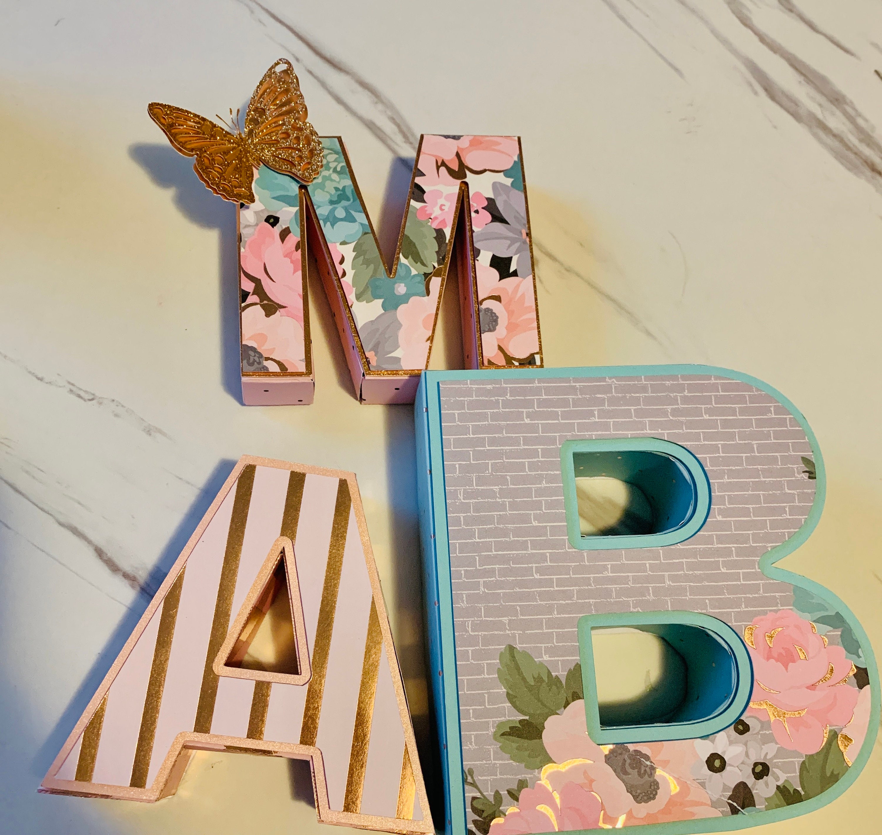 3D Letter A-Z, (layers Included) Digital Cut PDF SVG and Studio File ...