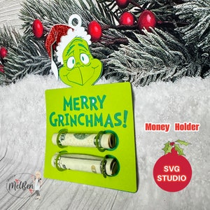 Grinch Money Holder , Christmas Party, Digital File SVG and Studio - Etsy