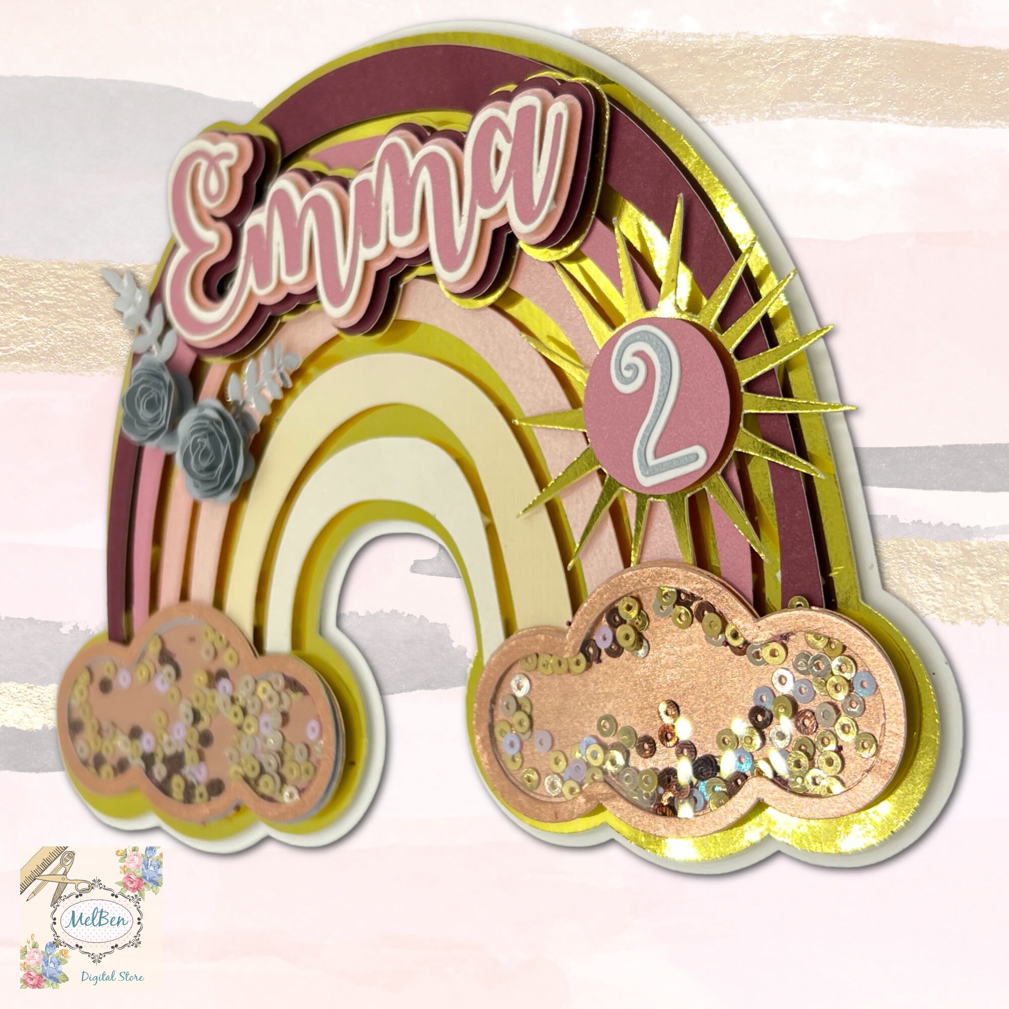 Boho Shaker Cake Topper Svg Studio and Pdf. Great for Cricut | Etsy