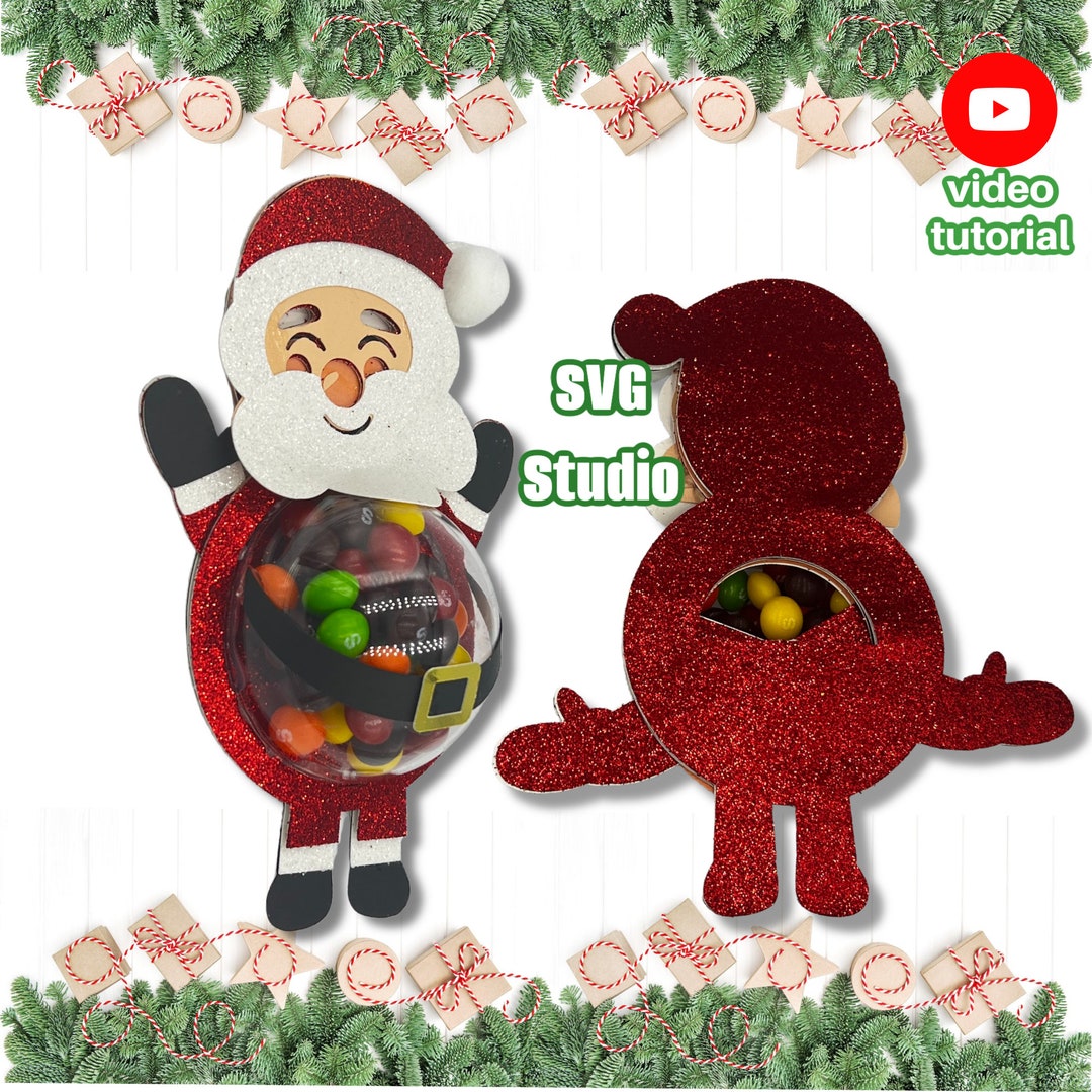 Santa Candy Ornament , Christmasparty, Digital File SVG and Studio - Etsy