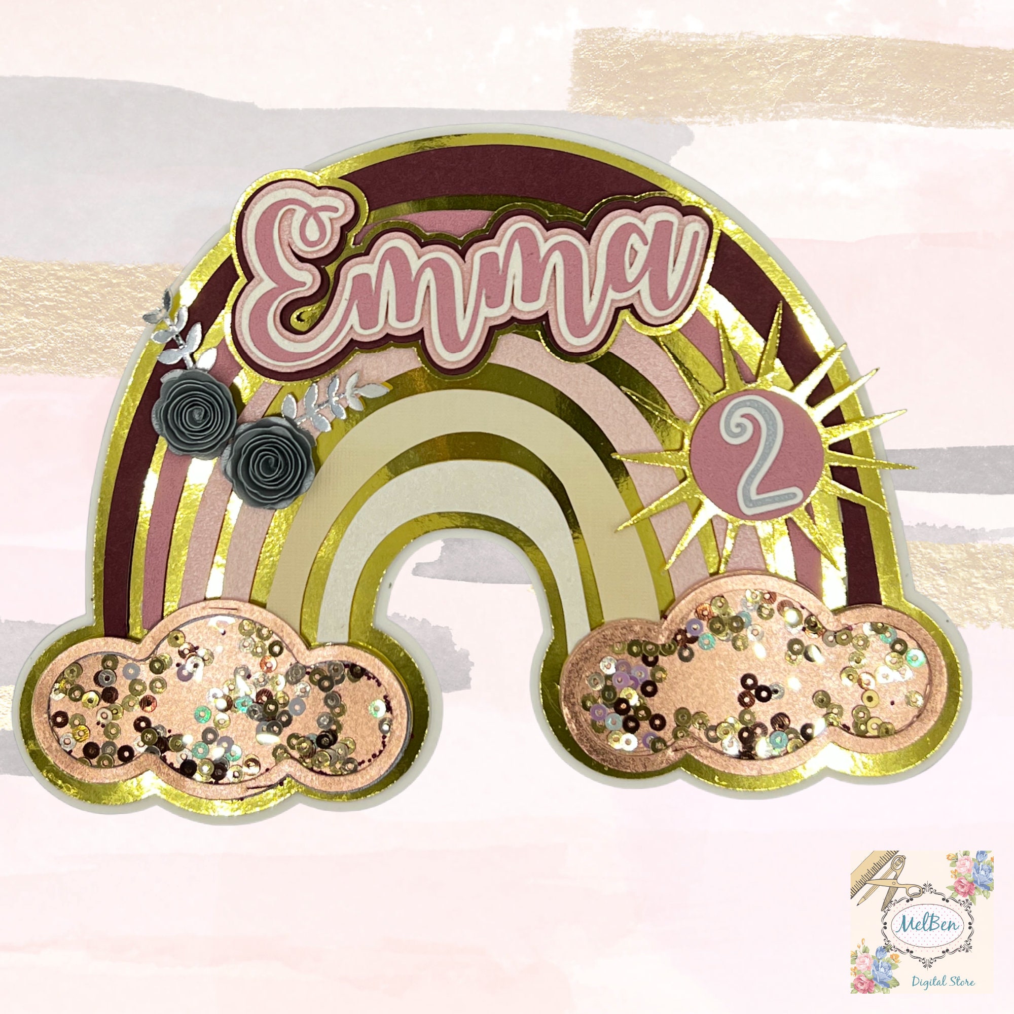 Boho Shaker Cake Topper Svg Studio and Pdf. Great for Cricut | Etsy