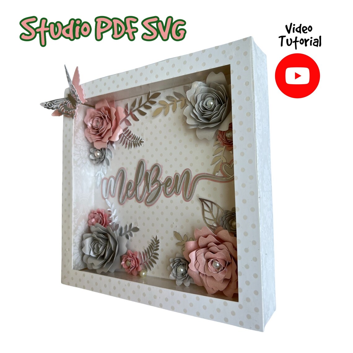 Paper Box Frame Cricut Silhouette and PDF decorations is - Etsy