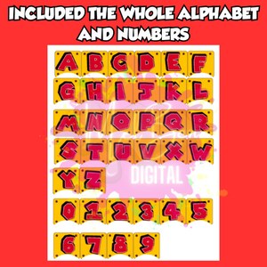 Super Mario Alphabet and Number Treat Box, Candy Holder. SVG, PDF and ...