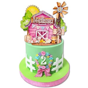 Farm Cake Topper, PNG, PDF and Studio. - Etsy