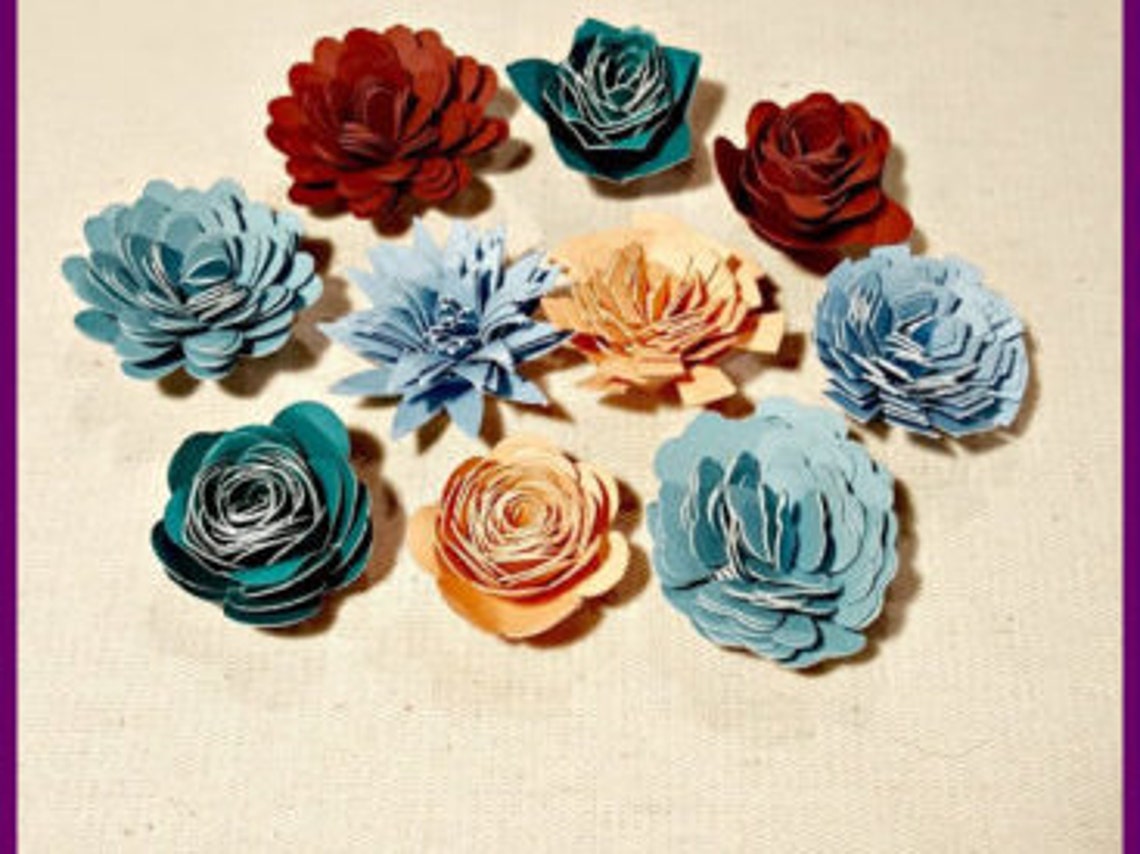 Flower Paper Digital / Flower Cut File Paper / Flower | Etsy