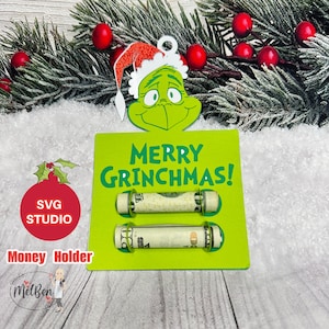 Grinch Money Holder , Christmas Party, Digital File SVG and Studio - Etsy