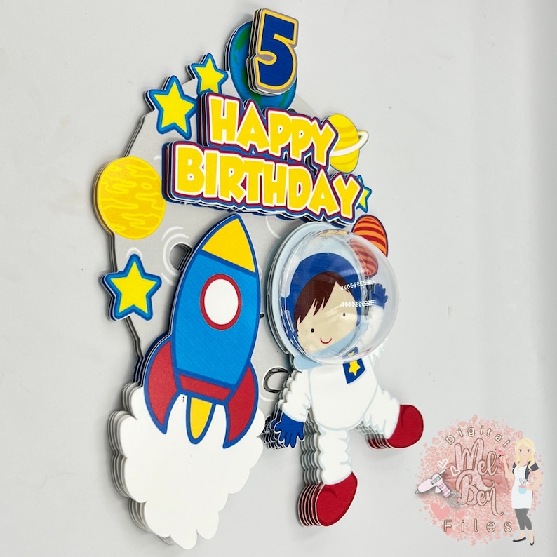 Birthday Cake Topper. INSTANT Cake Topper. ASTRONAUT Birthday - Etsy
