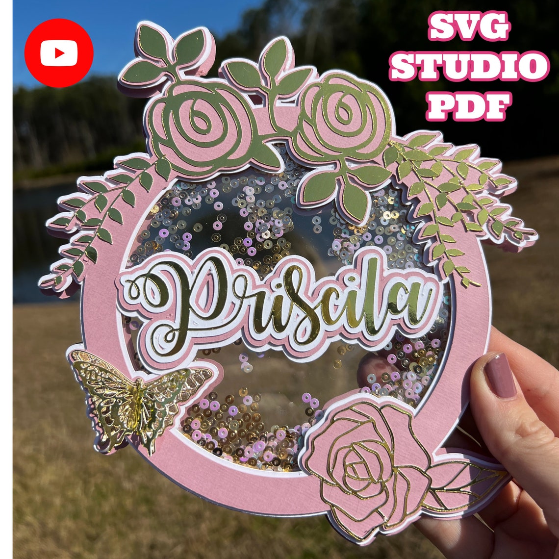 Shaker Cake Topper SVG Pdf and Studio. | Etsy UK