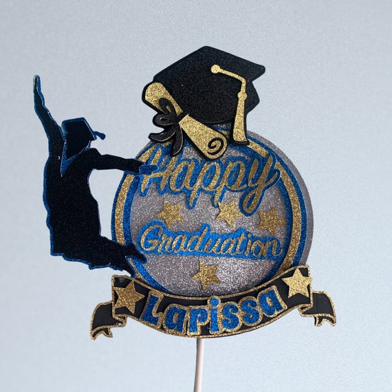 Happy Graduation Cake Topper SVG Studio and PDF - Etsy