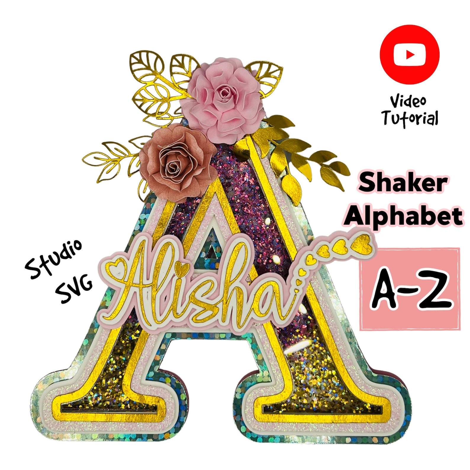 Alphabet Letters Shaker Cricut Silhouette. SVG and STUDIO - Etsy