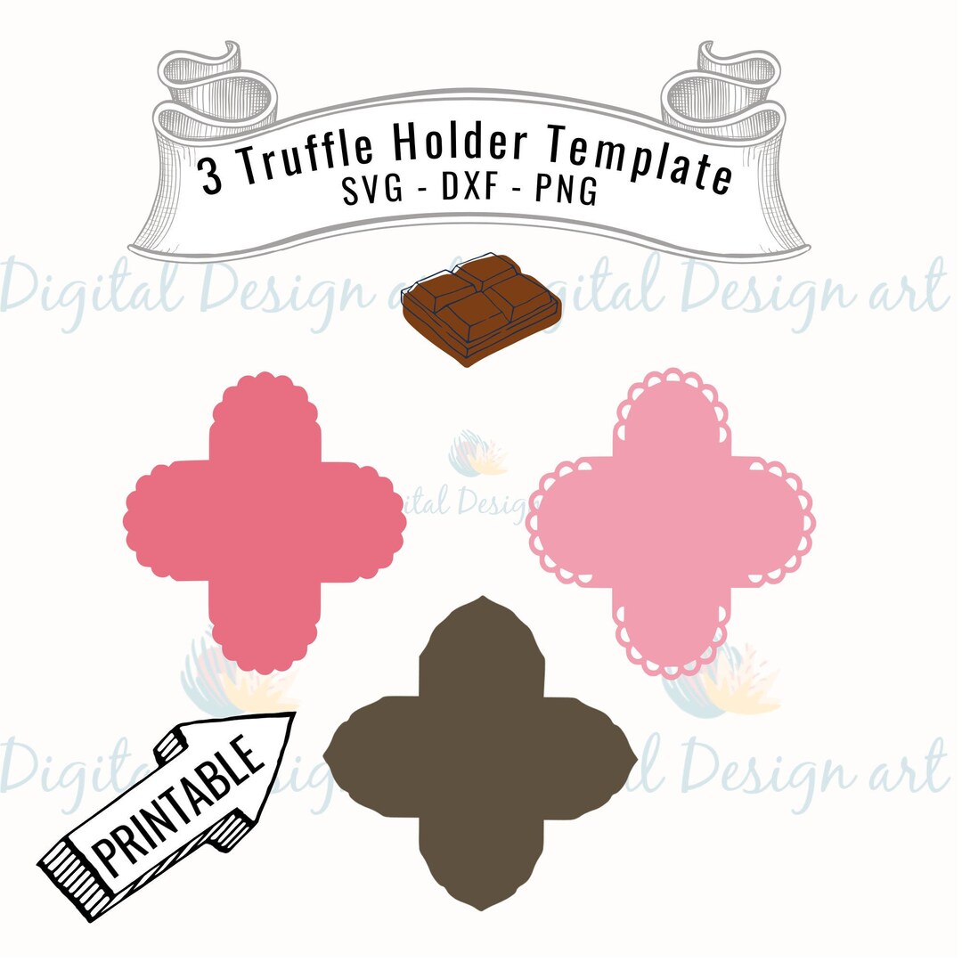Truffle Holder Template Svg Truffle Wrappers Template, Truffle Cups Template Svg, Dxf, Pdf ...