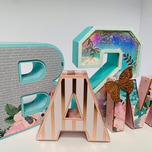 3D Letter A-Z and Numbers 0-9, Layers Included. Digital Cut PDF SVG and ...