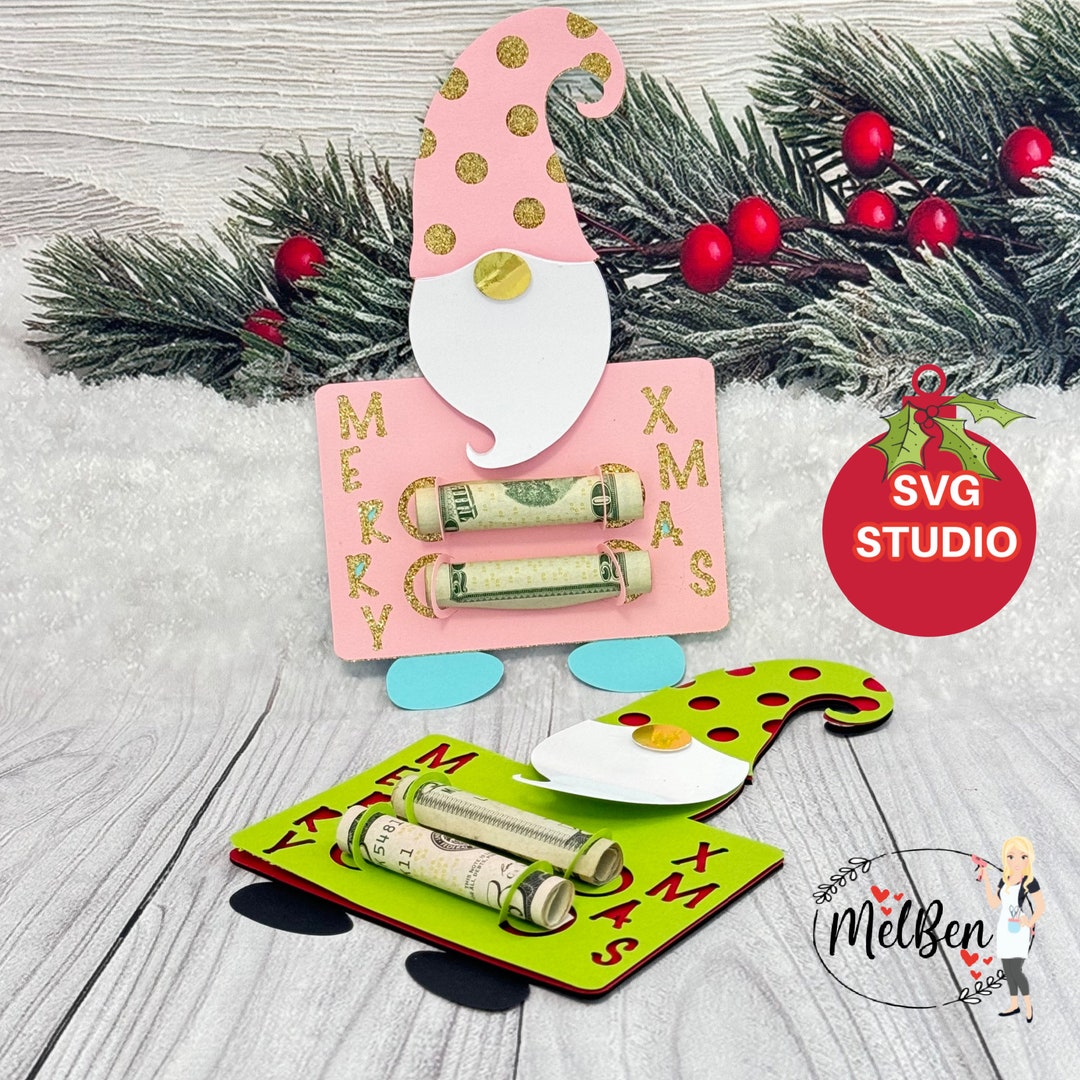 Gnome Money Holder , Christmas Party, Digital File SVG and Studio - Etsy