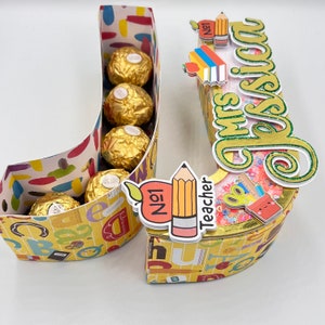 Gift for Teacher. Whole Alphabet SHAKER Box Svg and Studio Including ...