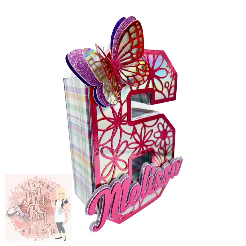 3d Numbers Svg and Studio Including 2 Layers and Butterfly - Etsy