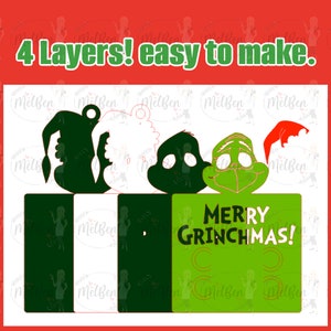 Grinch Money Holder , Christmas Party, Digital File SVG and Studio - Etsy