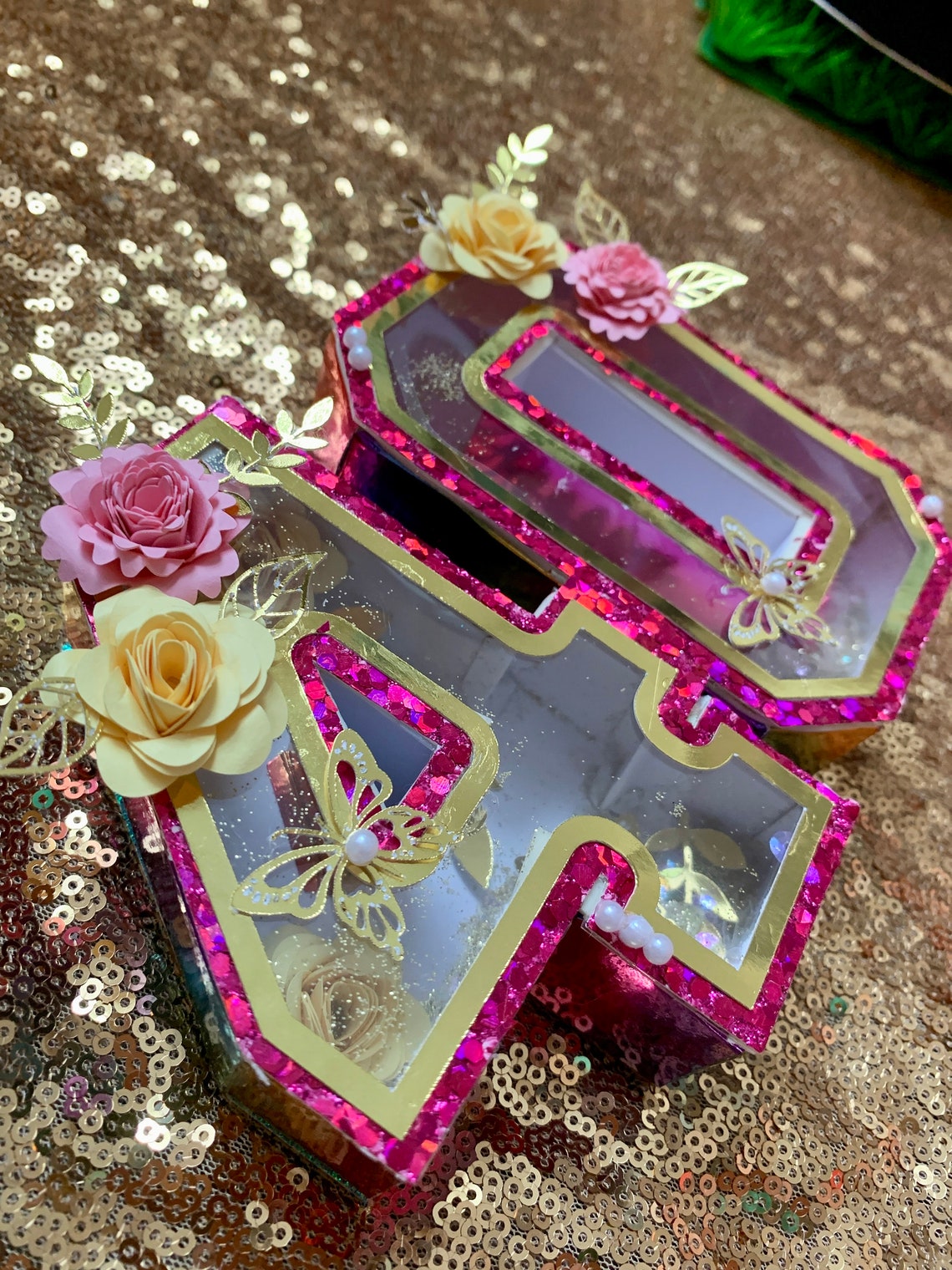 40th Birthday or Anniversary Shaker Cake Topper Studio and SVG | Etsy