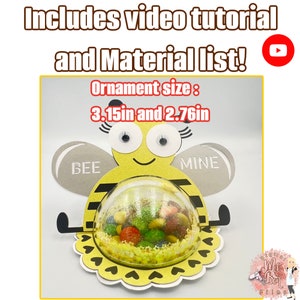 Bee Mine Shaker Candy Ornament: SVG & Studio Files, Perfect for ...
